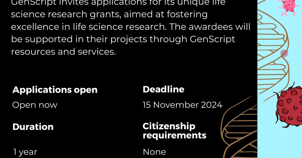 GenScript Life Science Research Grants - IndiaBioscience