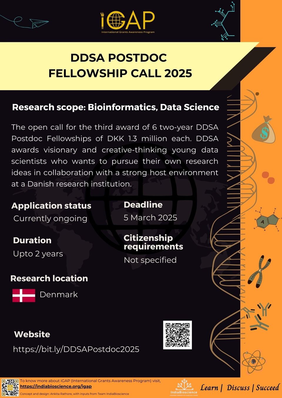 DDSA Postdoc Fellowship Call 2025 - IndiaBioscience