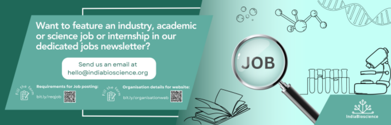 IndiaBioscience Jobs and Internships Newsletter - November 2024 - IndiaBioscience