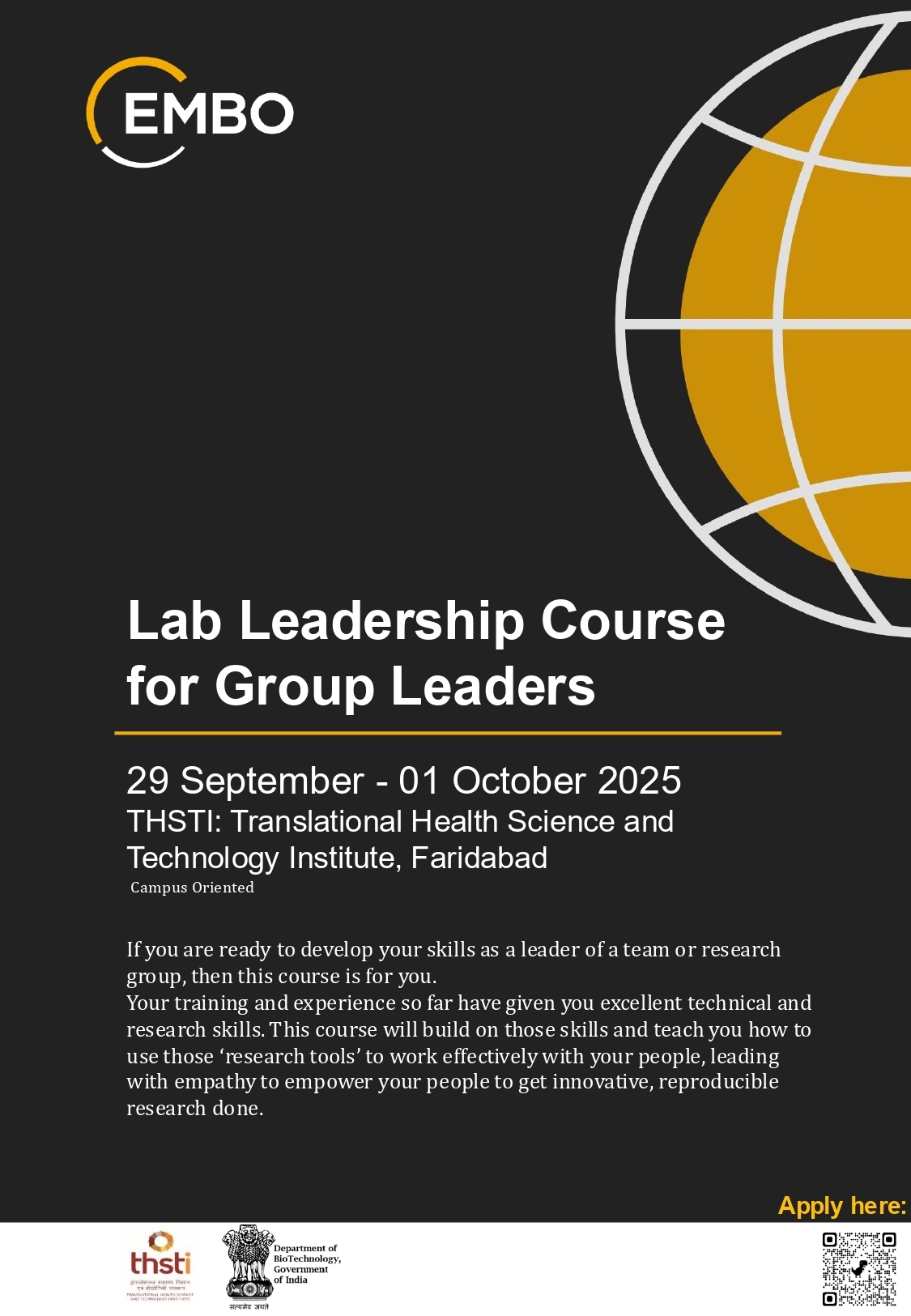EMBO Laboratory Leadership for Group Leaders - IndiaBioscience