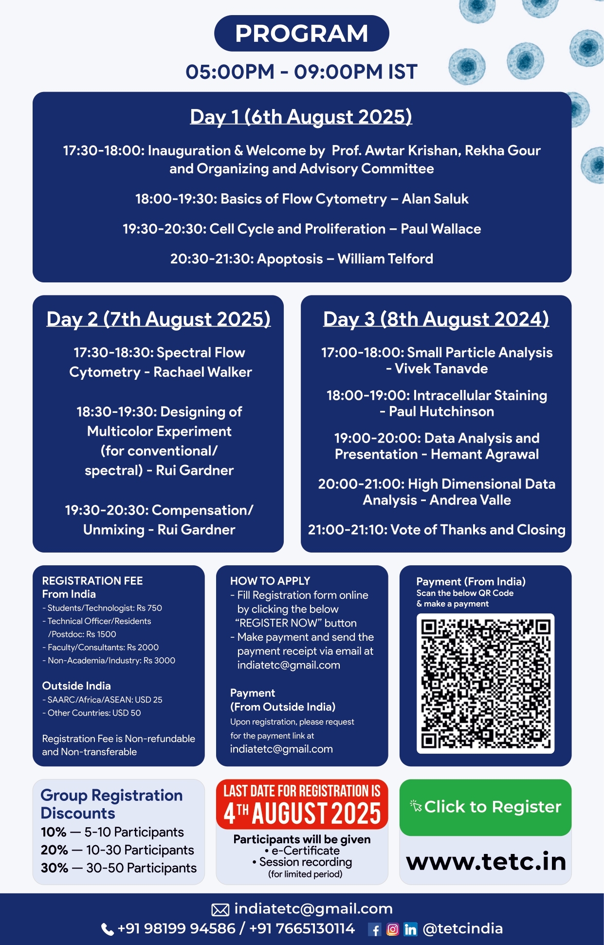 6th Online International Flow Cytometry Course - IndiaBioscience