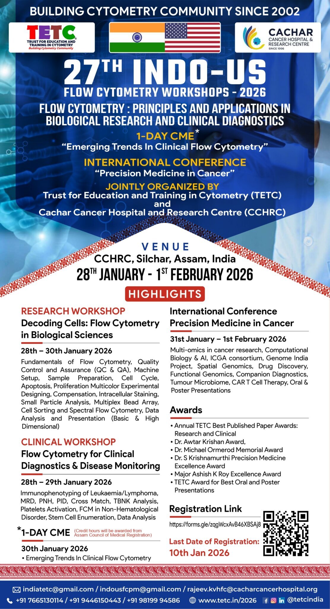 Flow Cytometry Workshop & International Conference on Precision Medicine in Cancer - IndiaBioscience